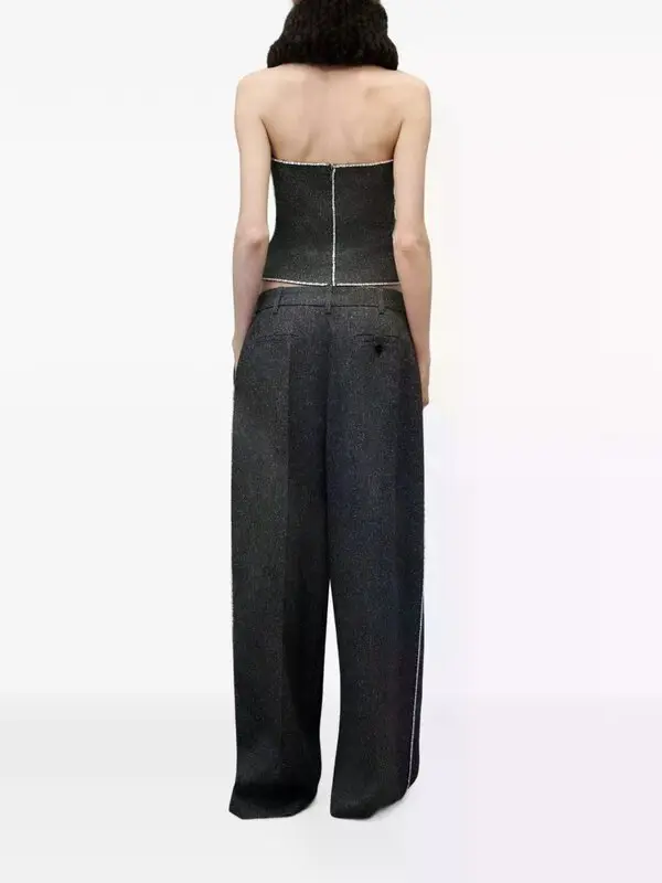 Alexander Wang Strapless Bustier Top W/ Embellished Chain