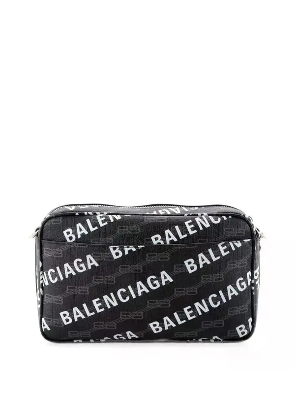 Balenciaga Signature Camera Bag Bb Monogram Coated Canvas Medium Crossbody Bag