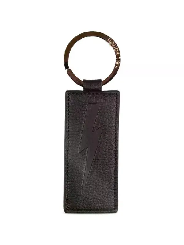 Neil Barrett Debossed-logo Leather Keyring