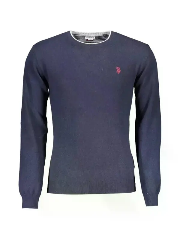 U.s. Polo Assn. Logo-embroidered Crew-neck Sweater