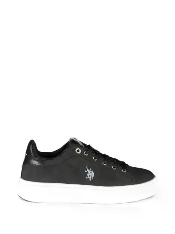 U.s. Polo Assn. Logo-embroidered Lace-up Sneakers - Black