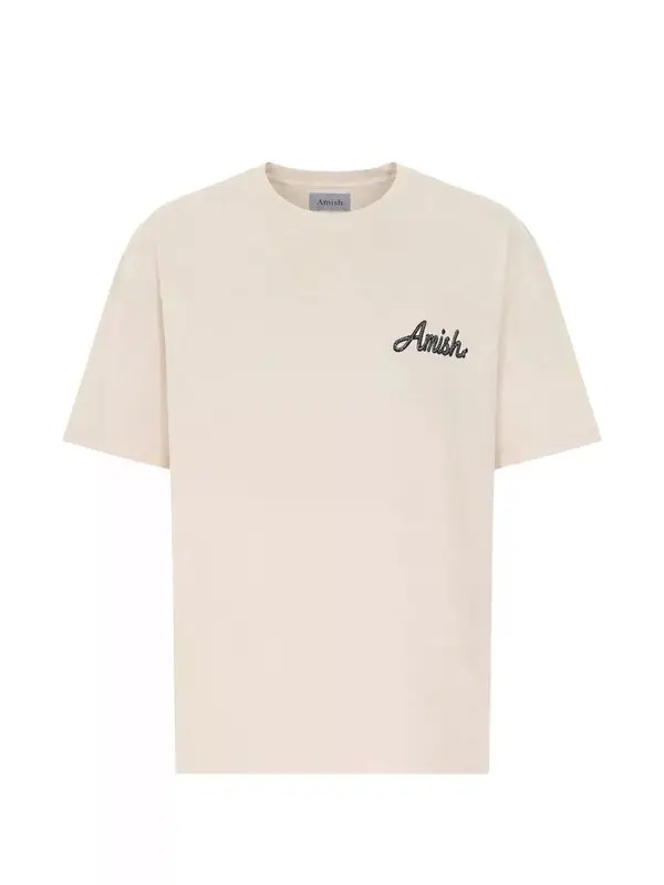AMISH SUPPLIES Graphic-print Logo-embroidered T-shirt