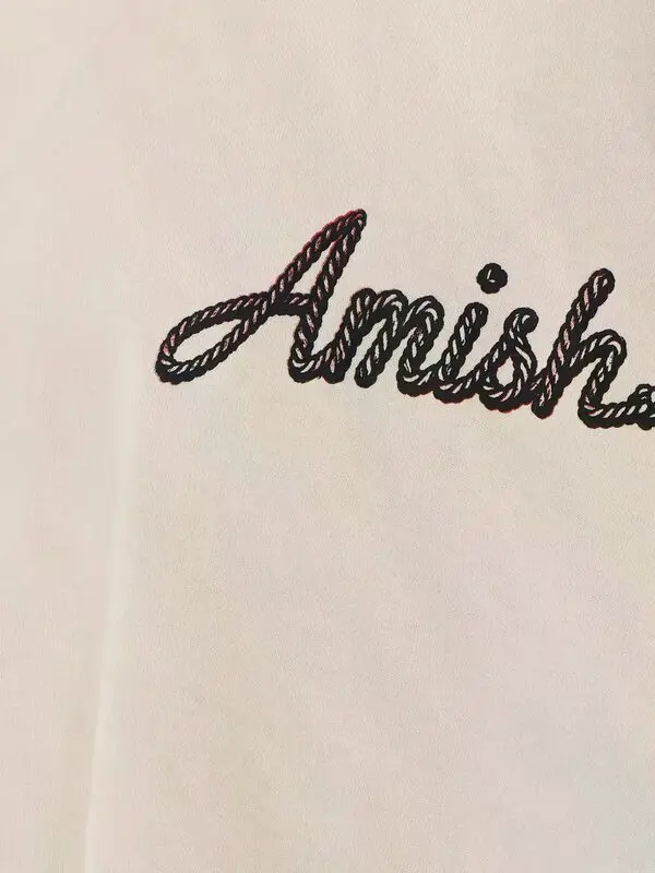 AMISH SUPPLIES Graphic-print Logo-embroidered T-shirt