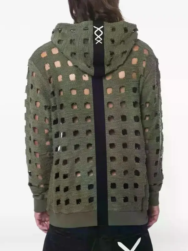 NICOLÒ BERETTA Cutout-knit Hoodie