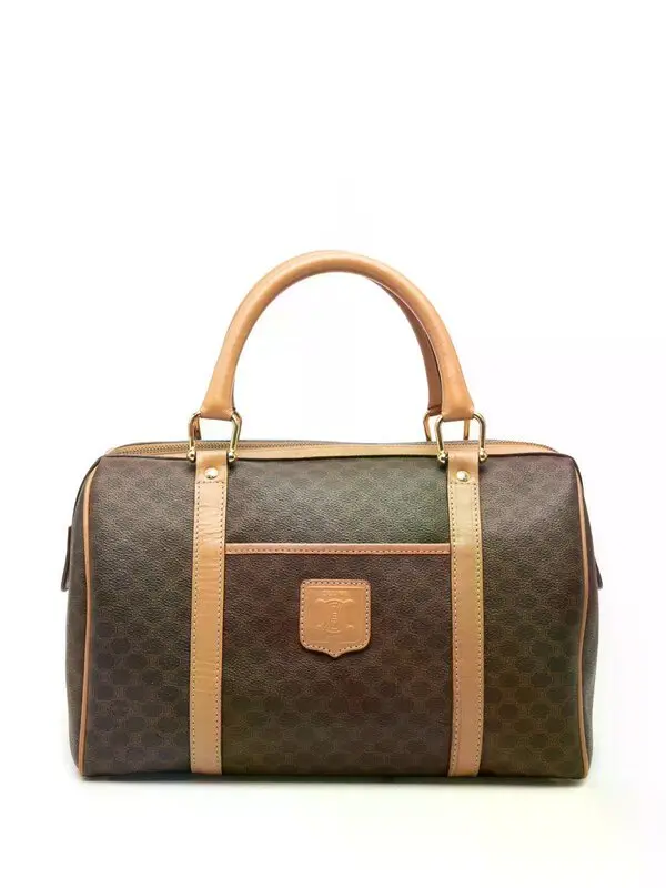 Celine 2013 Macadam Coated Canvas Boston Bag