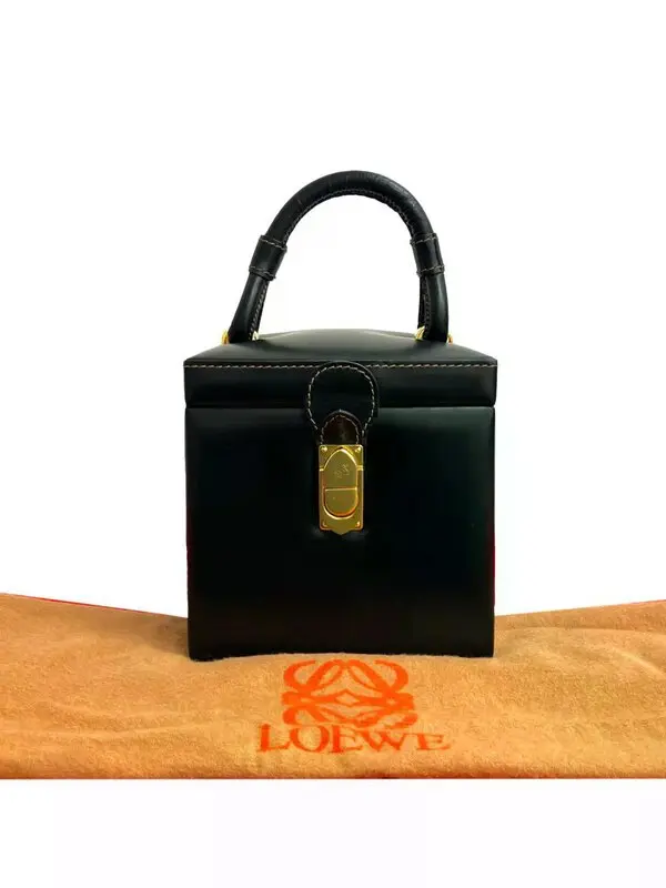Loewe 20th Century Leather Vanity Bag - Black