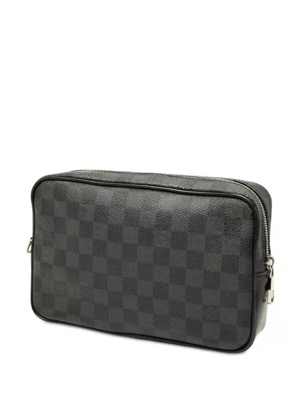 LOUIS VUITTON 2018 Damier Graphite Kasai Clutch Bag