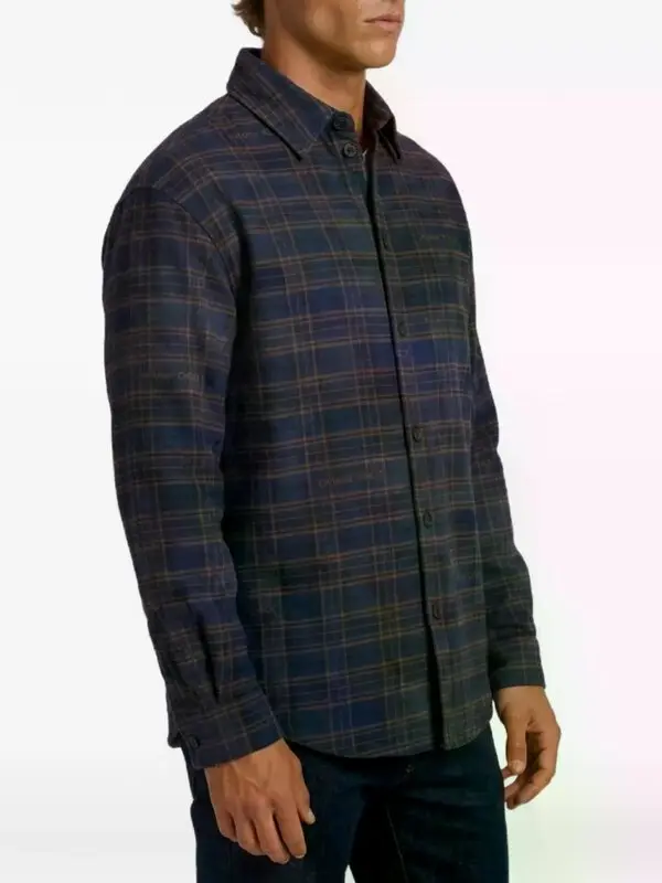 Off-White Checked Padded Overshirt