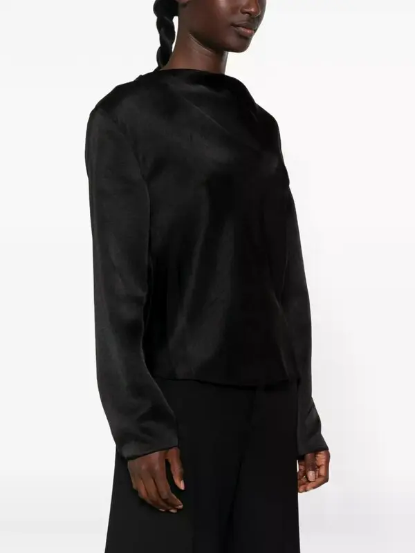 Vince Satin Cowl-neck Blouse