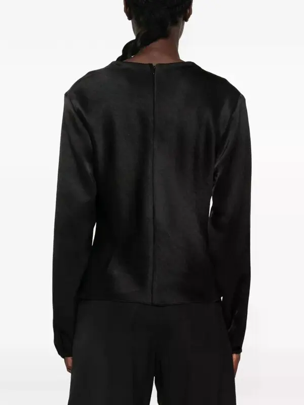 Vince Satin Cowl-neck Blouse