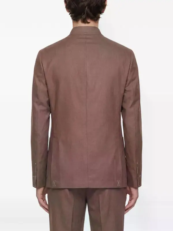 Eleventy Mandarin-collar Single-breasted Suit