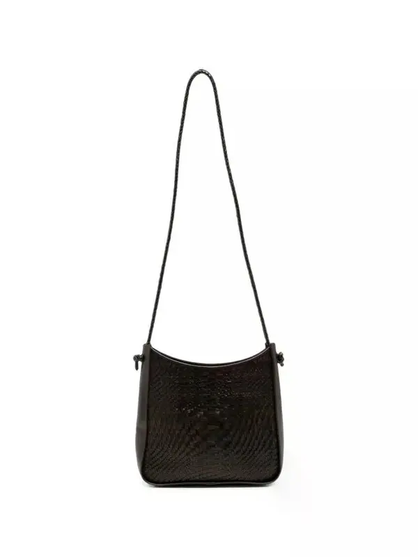 Dragon Diffusion Woven Leather Shoulder Bag - Brown