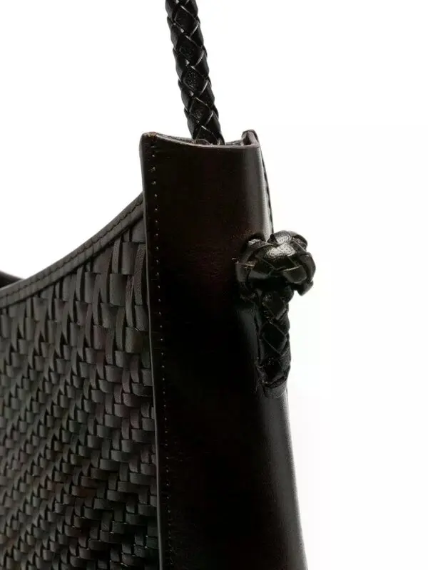 Dragon Diffusion Woven Leather Shoulder Bag