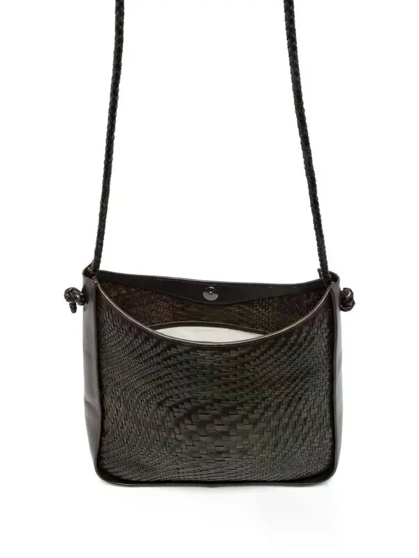 Dragon Diffusion Woven Leather Shoulder Bag