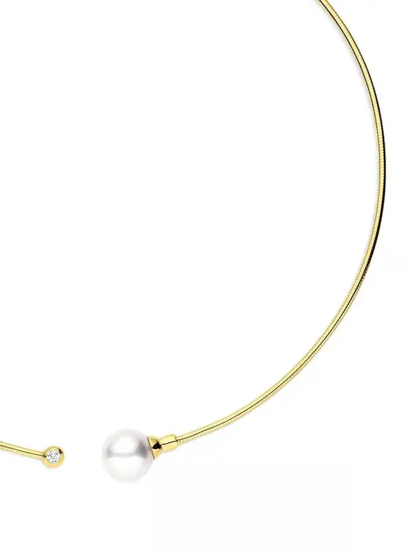 BAGGINS South Sea Pearl And Diamond Wire Choker Necklace