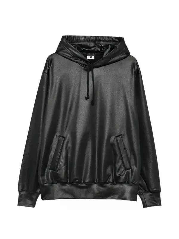 Comme Des Garçons Shine-finish Drawstring Hoodie