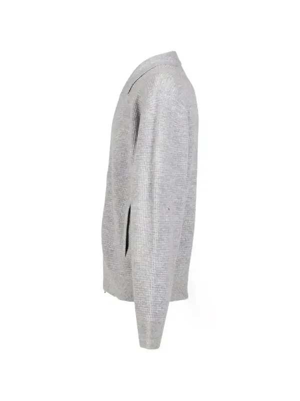 CEDARWOOD Distressed Waffle-knit Cardigan