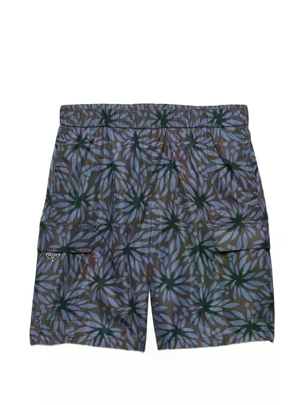 Prada Printed Re-nylon Swim Trunks - Black