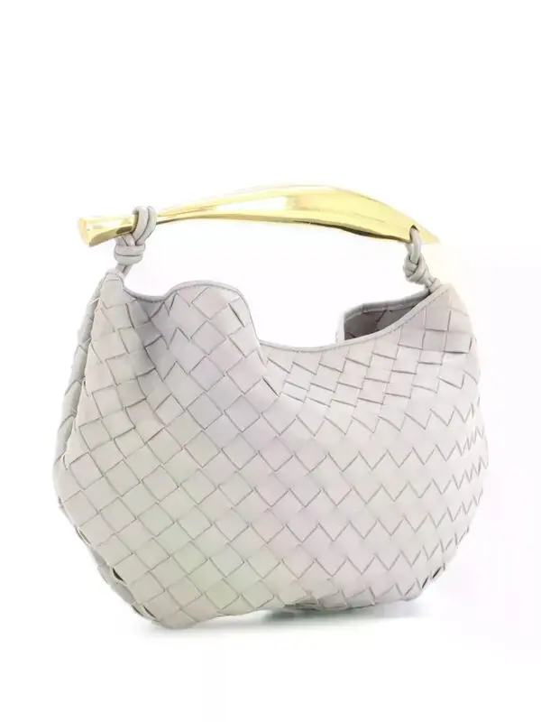Bottega Veneta Sardine Top Handle Bag Intrecciato Nappa Classic Hobo Bag - Grey