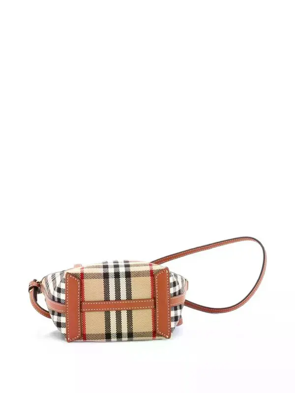 Burberry London Vintage Check Canvas Mini Bucket Bag