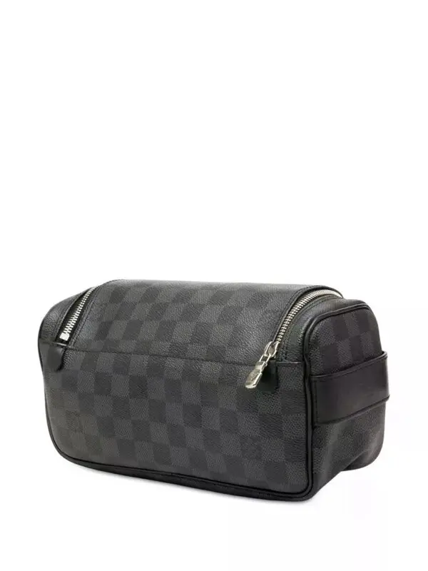 LOUIS VUITTON 2019 Damier Graphite Toiletry Pouch Clutch Bag