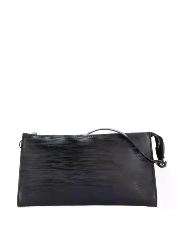 LOUIS VUITTON Pochette Accessoires Epi Leather Clutch Bag - Black