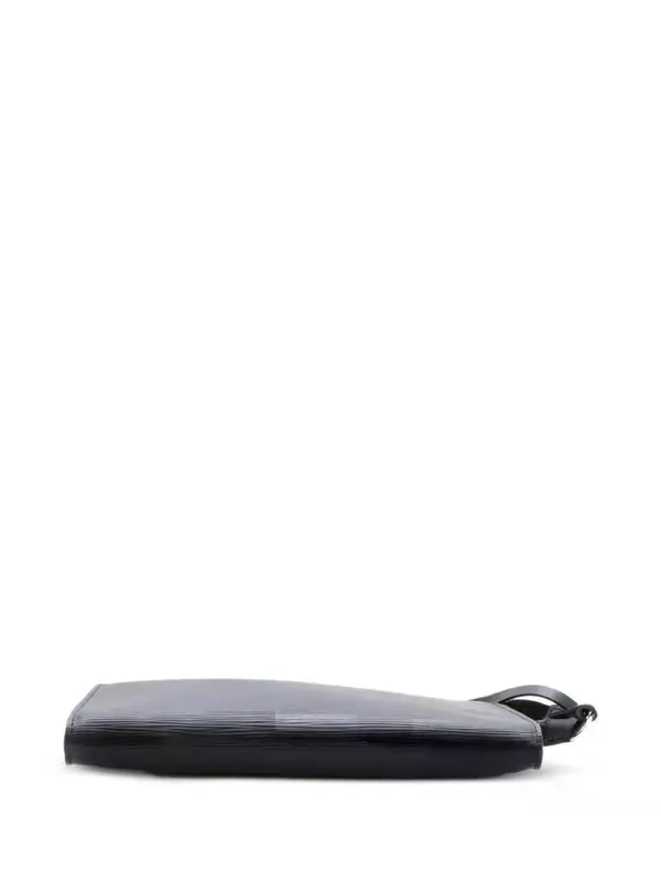 LOUIS VUITTON Pochette Accessoires Epi Leather Clutch Bag - Black