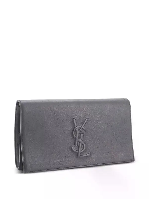 Saint Laurent Belle De Jour Leather Large Clutch Bag