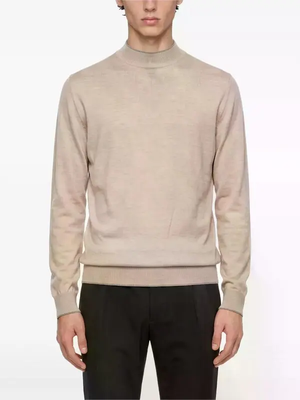 Eleventy Mock-neck Sweater - Neutrals