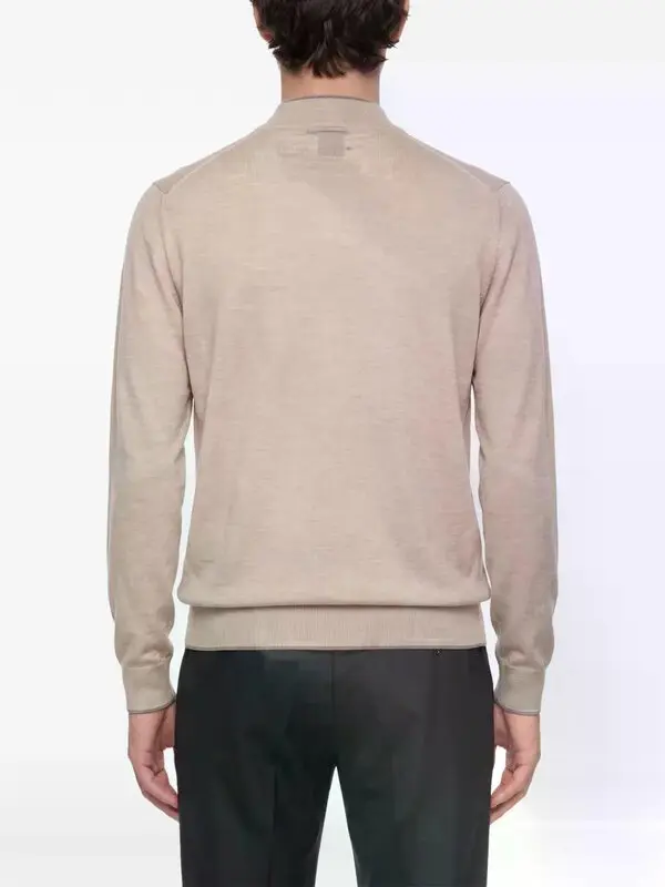 Eleventy Mock-neck Sweater - Neutrals