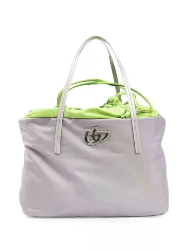 Byblos Drawstring Logo-plaque Tote Bag - Grey