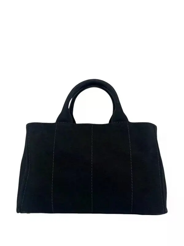 Prada 2000-2010 Small Canvas Canapa Logo Tote Satchel
