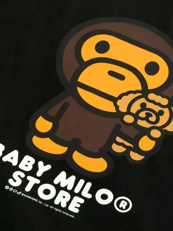 A BATHING APE Baby Milo Graphic-print Cropped T-shirt - Brown