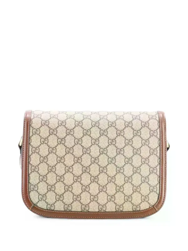 Gucci Horsebit 1955 Shoulder Bag Gg Coated Canvas With Leather Small Crossbody Bag
