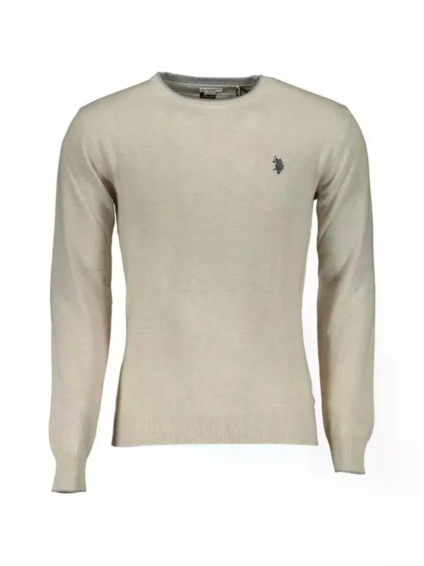 U.s. Polo Assn. Logo-embroidered Sweater - Neutrals