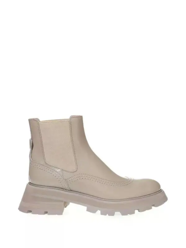 Alexander McQueen Brogue-detail Chelsea Boots - Grey