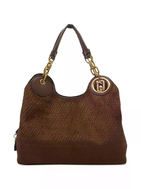 Liu Jo Monogram-embossed Chain-link Tote Bag - Brown
