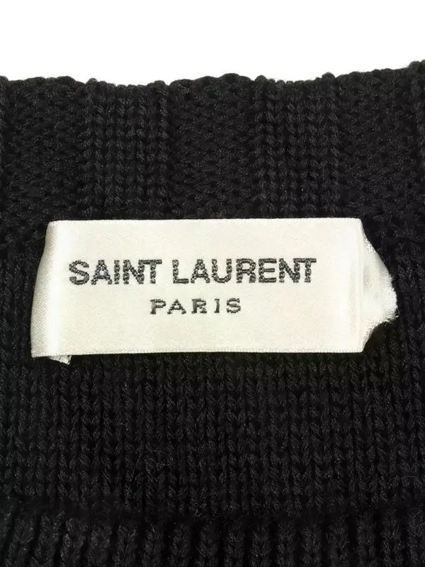 Saint Laurent 2010s Shoulder Button Striped Sweater