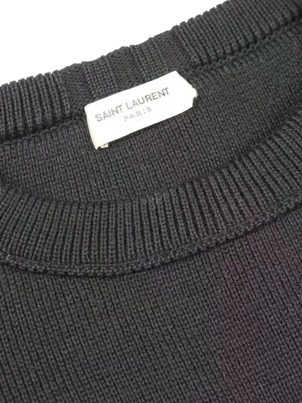 Saint Laurent 2010s Shoulder Button Striped Sweater