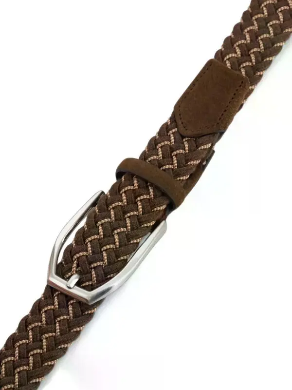 Boggi Milano Woven Stretch Wool Blend Belt