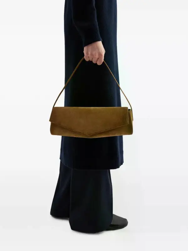 JIL SANDER Kante Suede Shoulder Bag