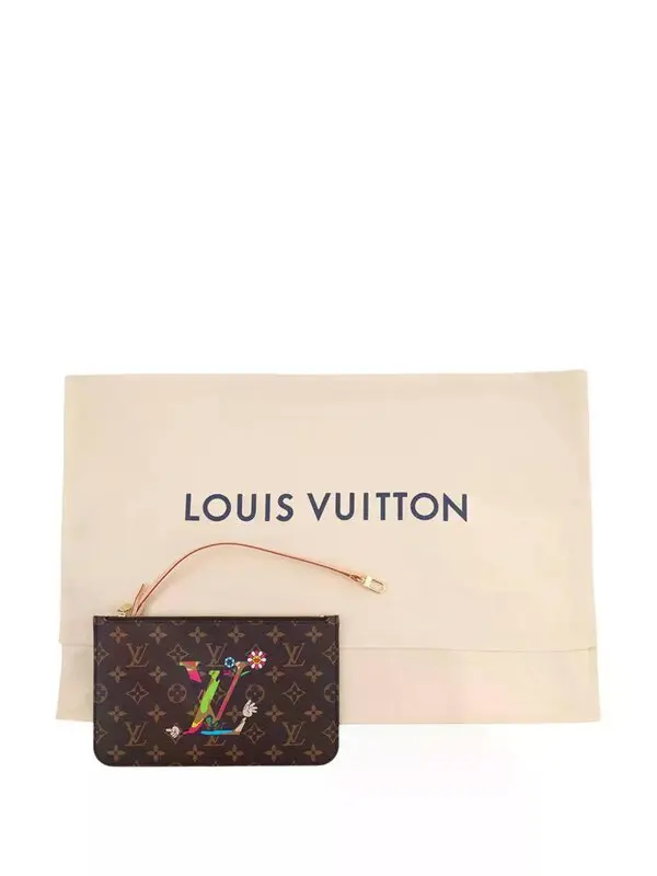 LOUIS VUITTON 2000-2026 Takashi Murakami Monogram Superflat Floral Neverfull Mm Tote Bag - Brown