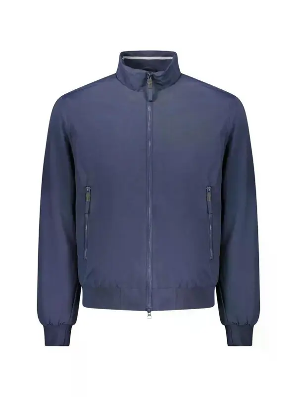 NORWAY 1963 Zip-up Ribbed-trim Bomber Jacket - Blue