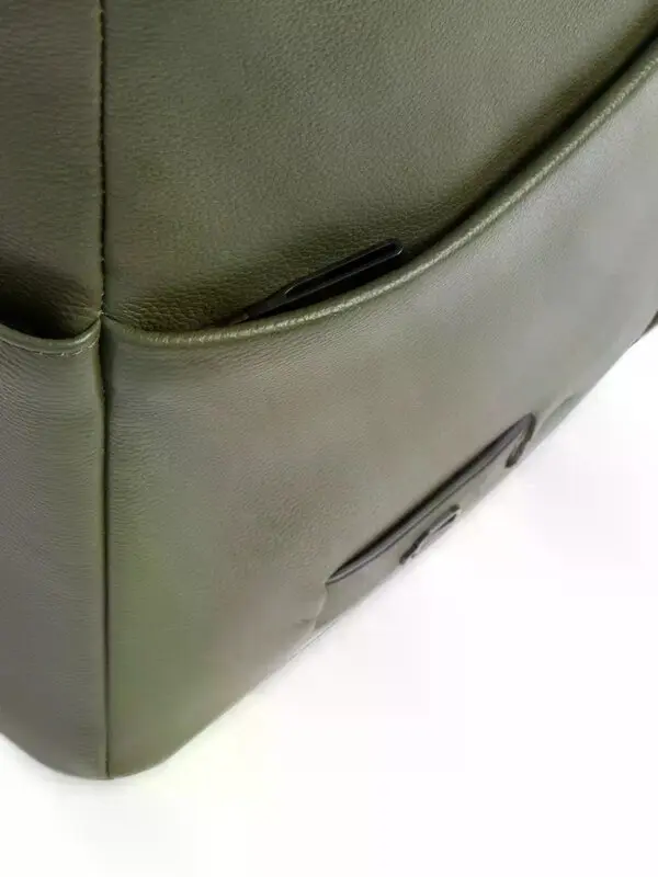 PIQUADRO Buckle-fastening Leather Backpack