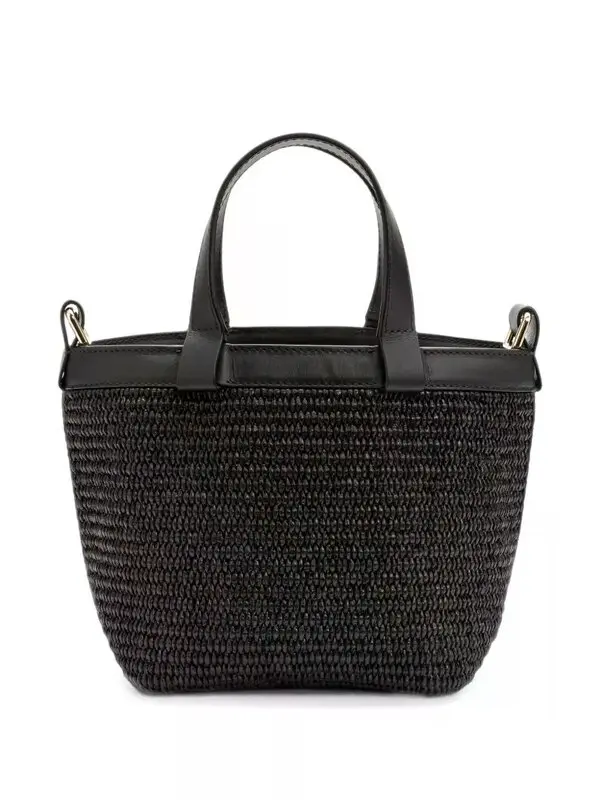 LA PORTEGNA Teresita Leather-trim Tote Bag