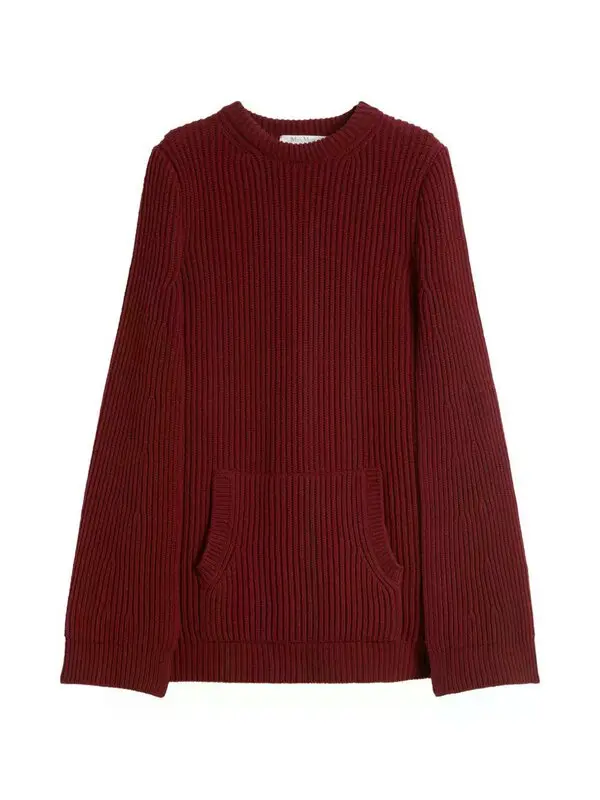 Max Mara Ribbbed Sweatshirt - Red
