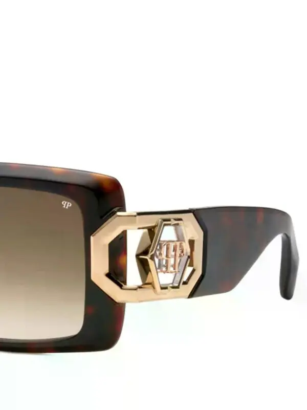 Philipp Plein Hera Tortoiseshell-effect Oversized-frame Sunglasses