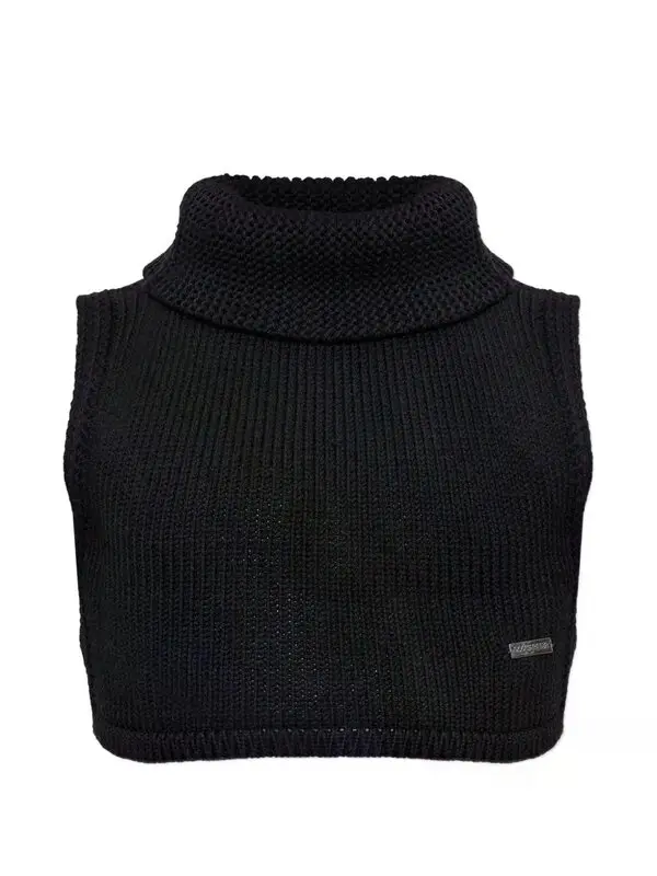 Dsquared2 Turtleneck Cropped Vest - Black