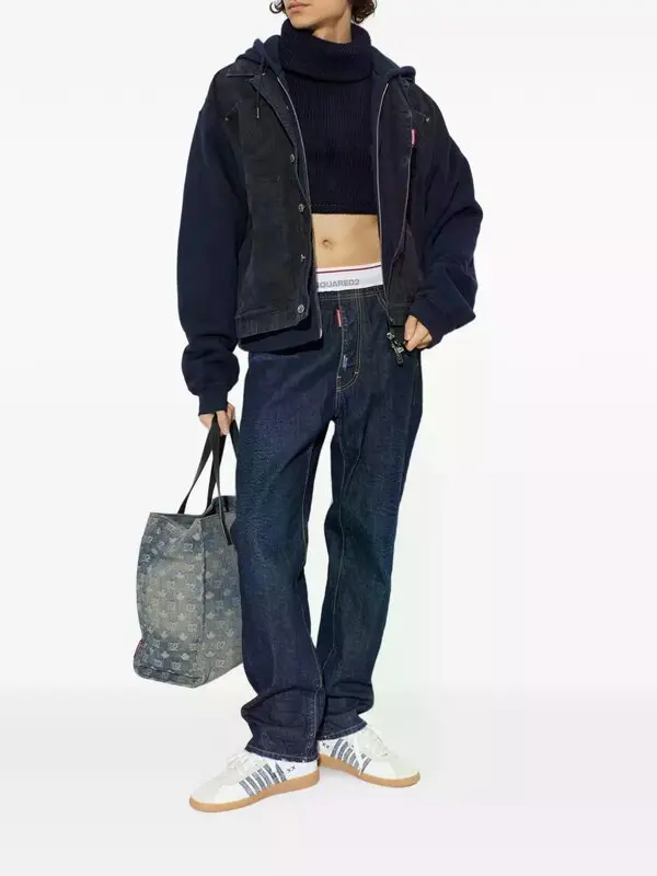 Dsquared2 Cropped Turtleneck Vest - Blue