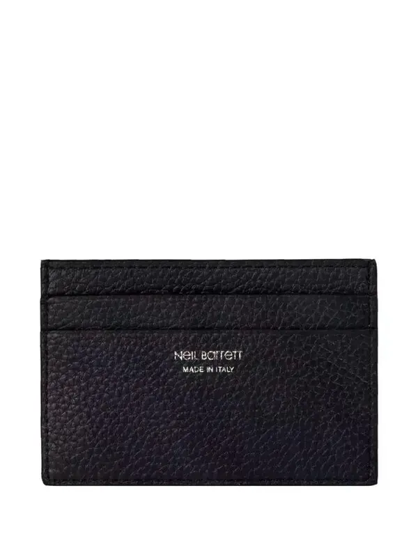 Neil Barrett Pebble-grain Leather Card Holder - Black